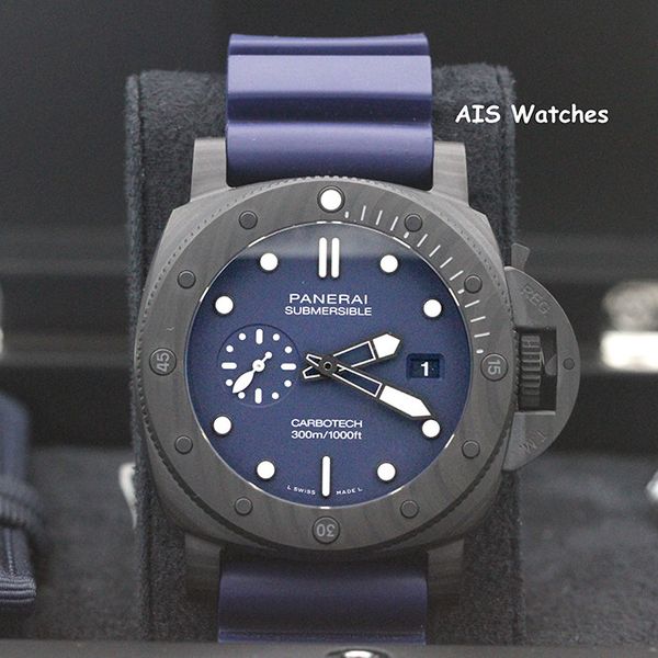 FSOT: BNIB Panerai PAM01232 Submersible QuarantaQuattro Carbotech Blu ...