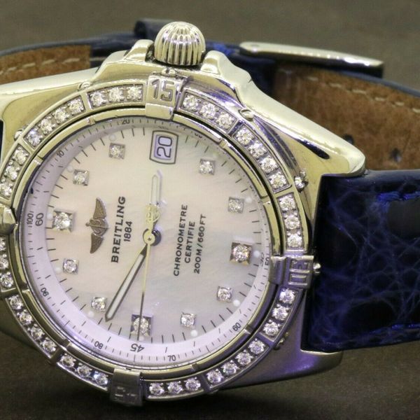 Breitling Windrider Callisto A77346 SS VS/F Diamond/MOP dial quartz ...