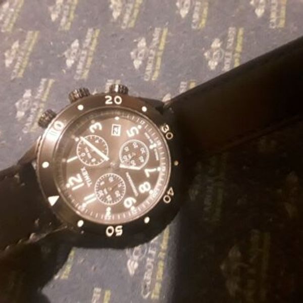 Mens Military-style Timex Indiglo Chunky heavy Watch Works Very Good ...