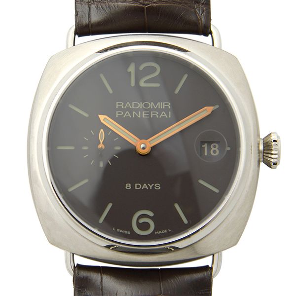 New Panerai Radiomir Stainless Steel Dark Brown Manual Winding PAM00346 ...