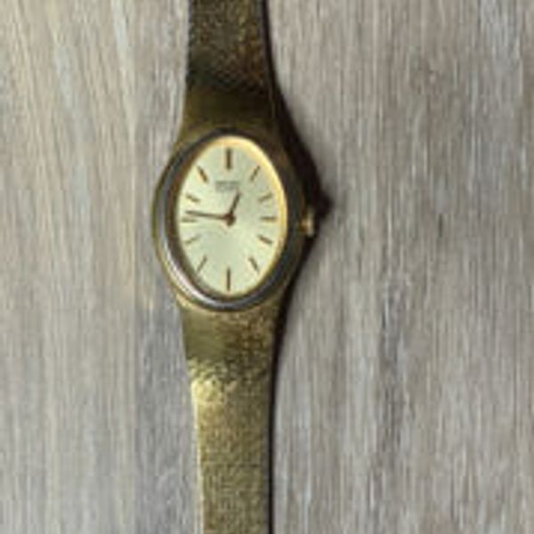Vintage Seiko 1400-5089-R Gold Tone Gold Dial Womens Quartz Analog Watch-Parts | WatchCharts ...