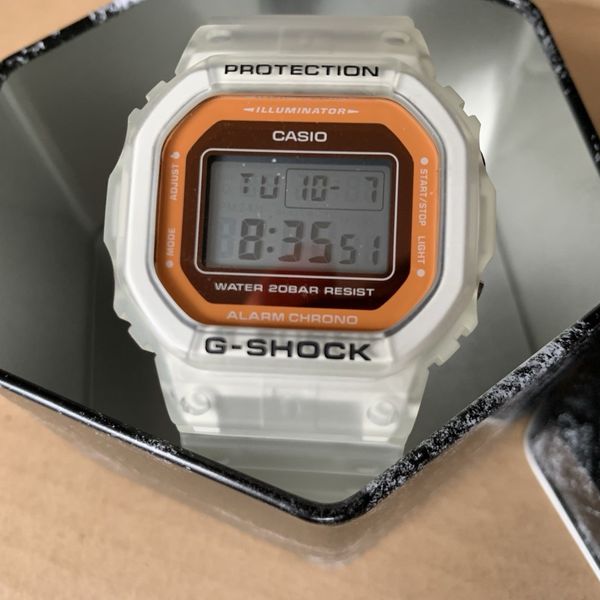 Casio G-Shock Square DW-5600LS-7 Fluorescent Color Series Frosty Clear ...