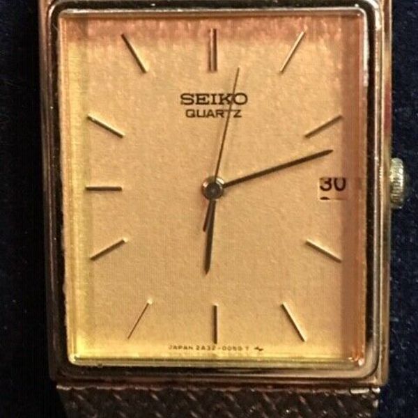 Vintage Seiko Quartz Analog Display Gold Face Mesh Band Strap Men's Watch | WatchCharts