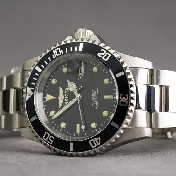 Black Bezel Dial Invicta Pro Diver 42mm Mens Quartz Stainless Steel ...