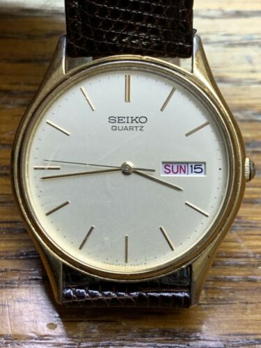 Men's Seiko Quartz Watch, Model 6533-8019 with Day & Date Display New ...