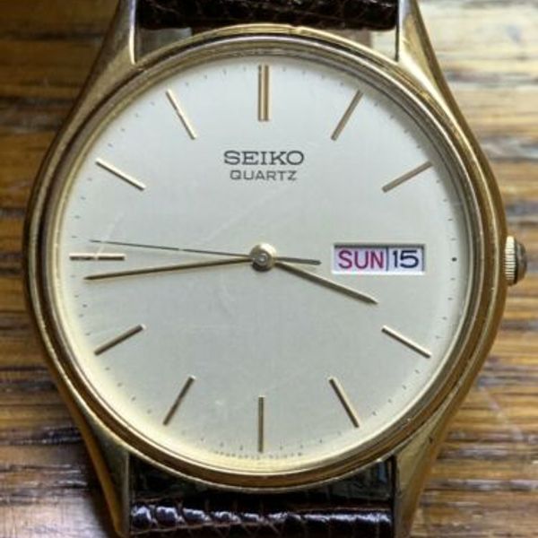 Men's Seiko Quartz Watch, Model 6533-8019 with Day & Date Display New ...