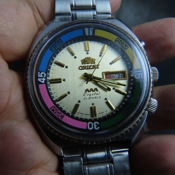 Japan Orient Three A Daydate 46943 Automatic Men Watch | WatchCharts ...