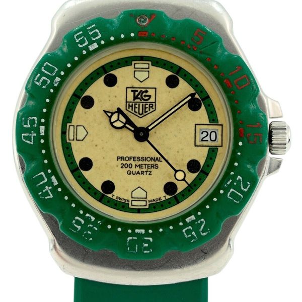 Men's Tag Heuer 35mm Formula 1 Professional F1 Green Luminous Watch Ref ...