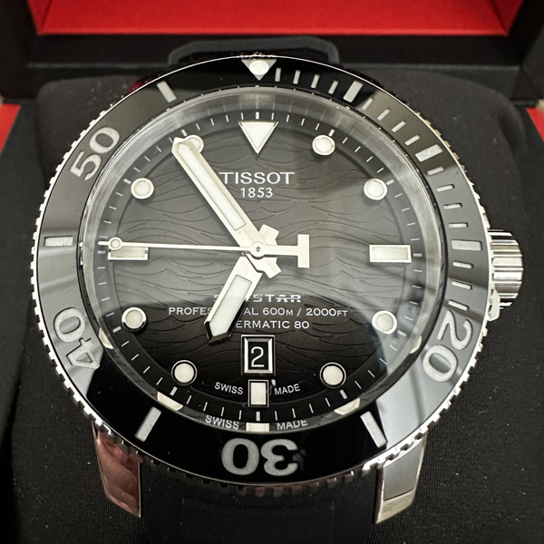 Tissot Seastar 2000 46mm 600m Powermatic 80 professional dive watch ...