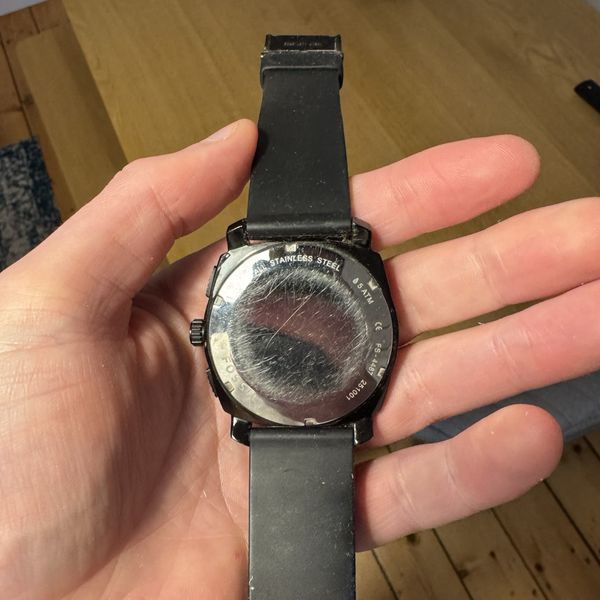 Fossil FS-4487 Machine Chronograph Black Silicone Watch | WatchCharts ...