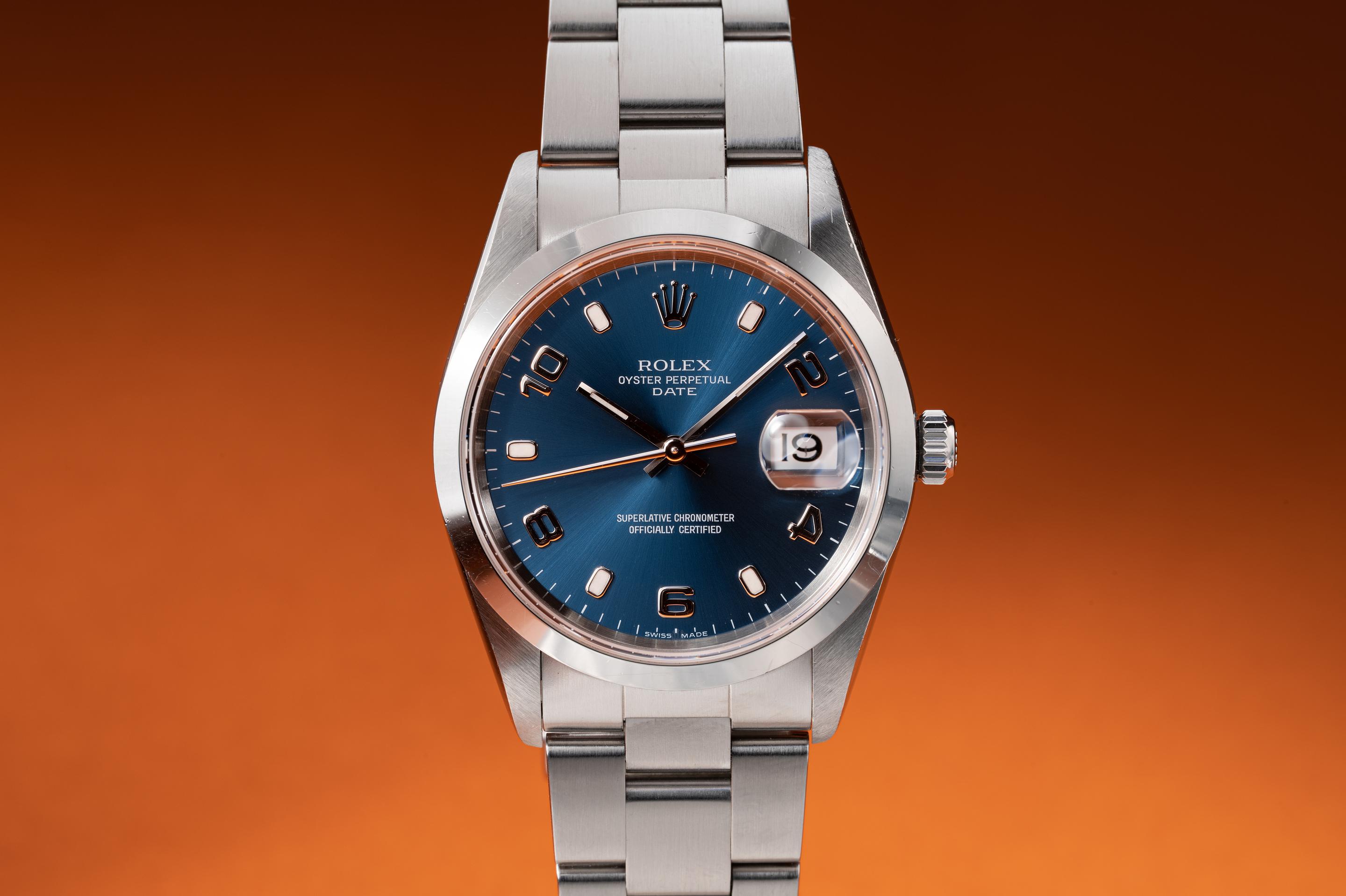 FS: 2005 Rolex Date 15200 Blue Arabic Dial | WatchCharts