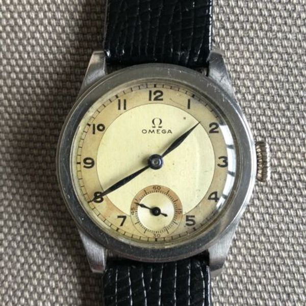 Omega Calatrava Step Case 1930 Two Tone Dial All Original | WatchCharts ...
