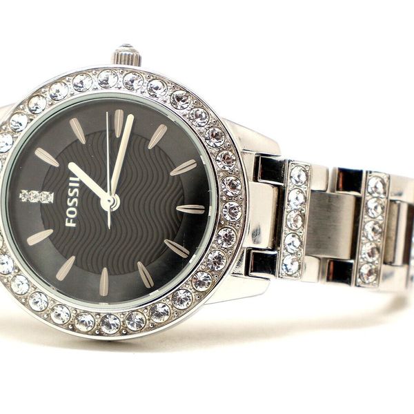 FOSSIL Stainless Steel Rhinestone Accents Ladies Watch ES-2130 NEED ...