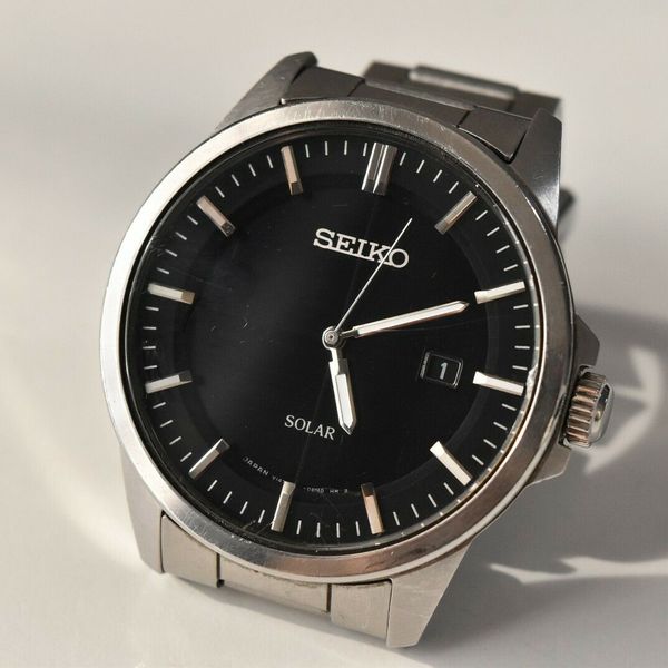 SEIKO V147-0AF0 SPIRIT Men's Solar Analog WATCH stainless steel ...