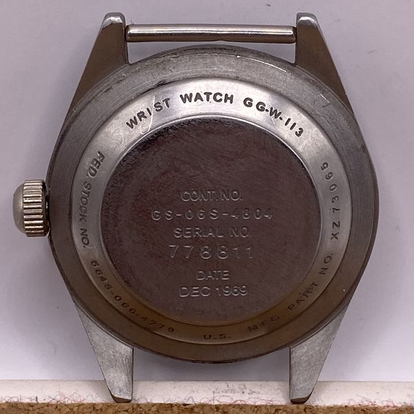 Benrus Mechanical GG-W-113 Vietnam War Military Wrist Watch Dec 1969 ...