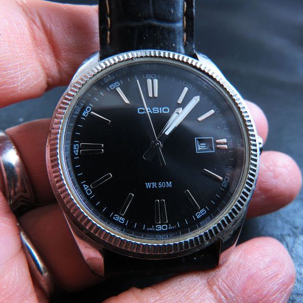 MTP-1302 Casio Modern Black Dial Quartz Men Watch | WatchCharts Marketplace