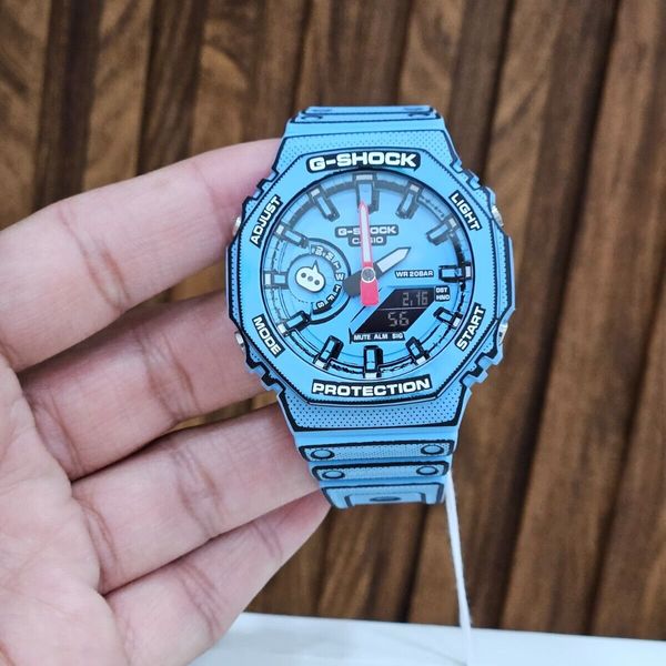 "Casio G-Shock GA-2100MNG-2A Blue & Orange - Manga Limited Edition | WatchCharts Marketplace