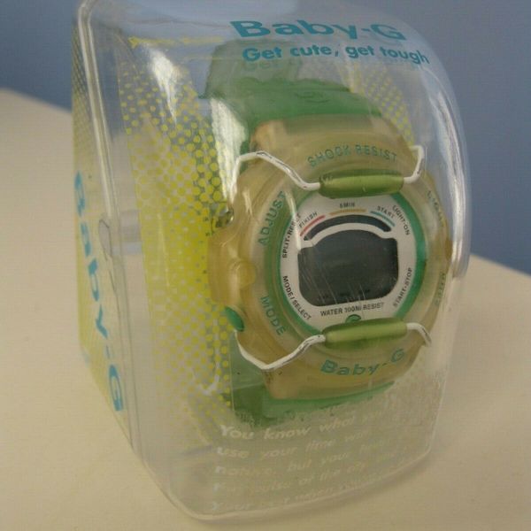 Retro 1990s Green Baby-G / Baby G Casio Watch, Plastic Strap - with ...