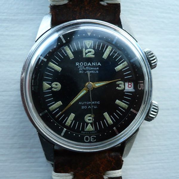 FS: Rodania Super Compressor dive watch, early 60's auto - very nice ...