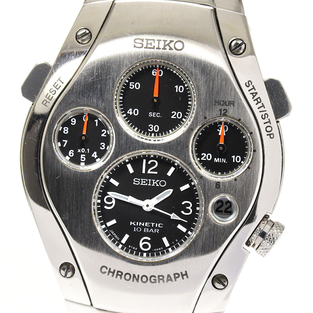☆With translation [SEIKO] Seiko Sportura Kinetic Chronograph 9T82-0A50 ...