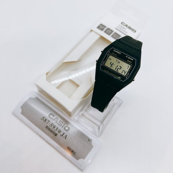 CASIO Watch Standard F-84W-1QJH Black Simple Designed Watch From Japan ...