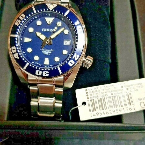 SEIKO BlueMo SBDC003 Pre-X Prospex Original Watch Scuba 6R15 Blue Sumo ...