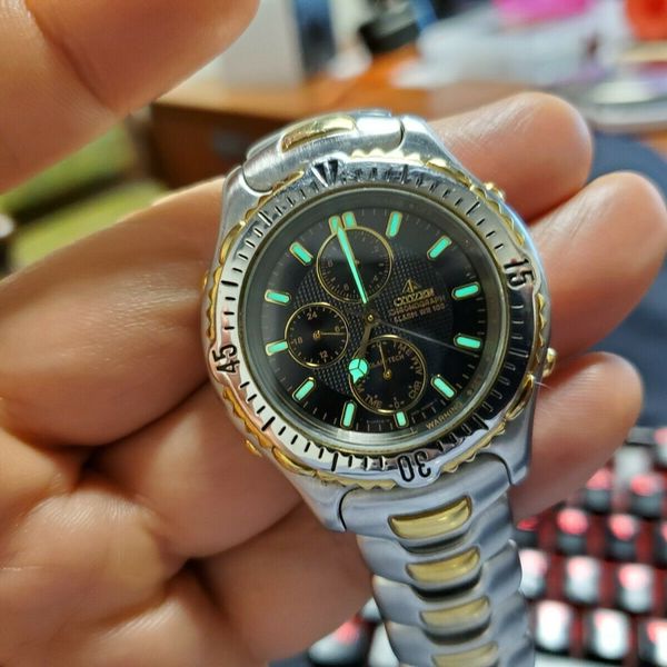Citizen Solar Tech Eco-Drive Mens Chronograph Watch For Repair 0850 ...