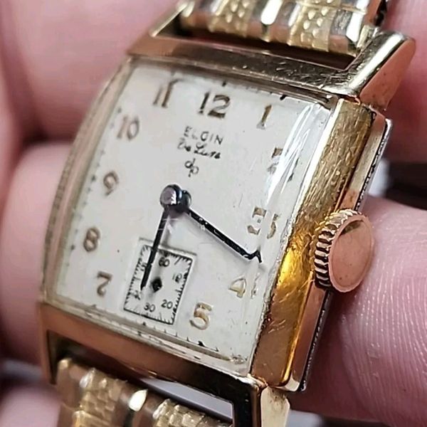 Elgin Deluxe 17J 555 Watch 10K Gold Filled Case As Is Gold Filled ...