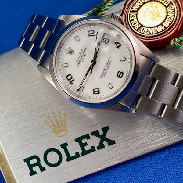 Fs: Rolex 15200 date model 34mm white arabic dial, recently serviced ...