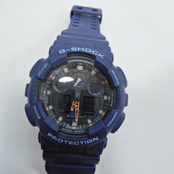 Casio G-Shock 5081 GA-100L St. Steel Japan Movement WR 20 BAR - Navy & Orange ~! | WatchCharts ...