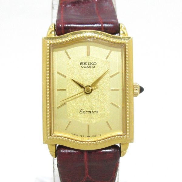[New] [Used] SEIKO Exeline Watch 14K / Leather Belt Gold | WatchCharts ...