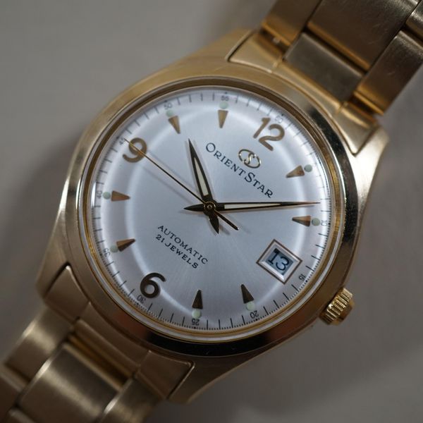 [WTS] Orient Star PF00-A0-CS Gold Tone Silver Dial Explorer Automatic ...