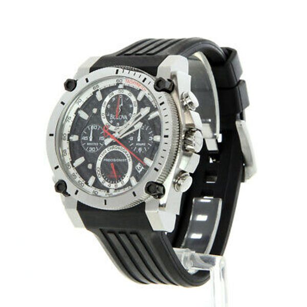 Bulova Precisionist 98B172 Stainless Steel Chronograph Wrist Watch ...