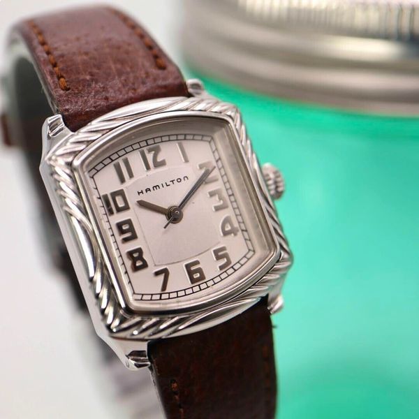 Hamilton Silver Dial Brain Square Quartz Ladies Watch | WatchCharts ...