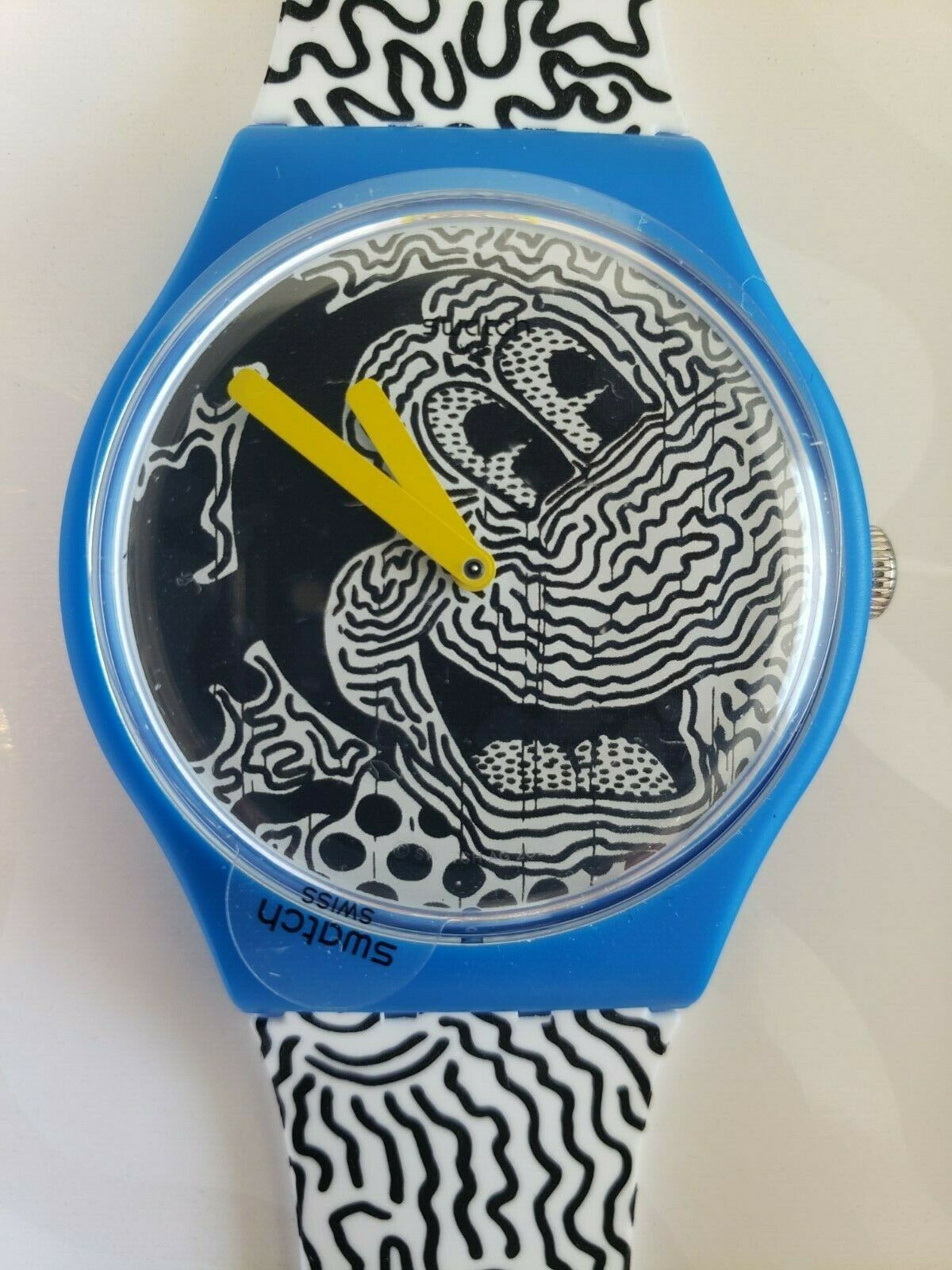 New Swatch Watch X Disney Keith Haring Eclectic Mickey Mouse SUOZ336 ...