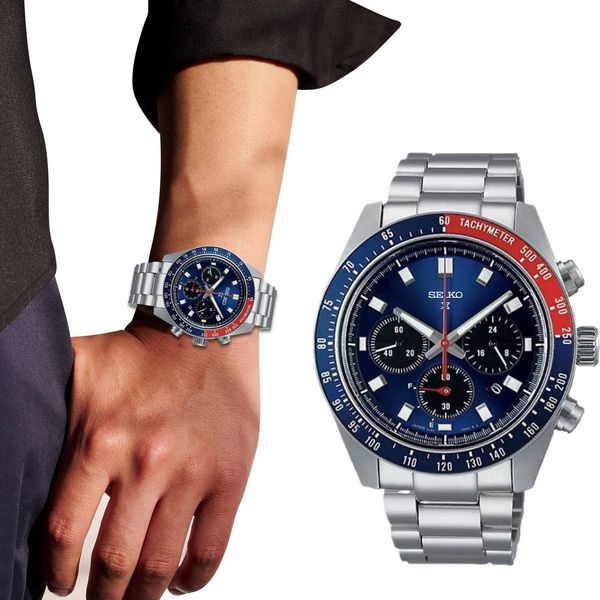 Seiko Prospex Speedtimer Solar SS Blue Dial Watch SSC913P1 ...