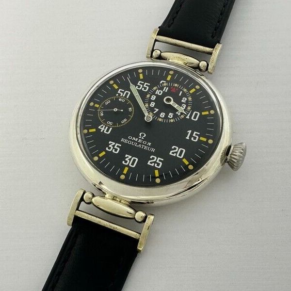 Omega Regulateur Laco Aviator Luftwaffe Pilot WW2 Vintage Swiss Silver ...