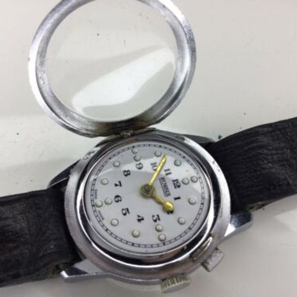 "Hy. Moser" hand wind Wristwatch Working mechanical movement Braille 17 ...