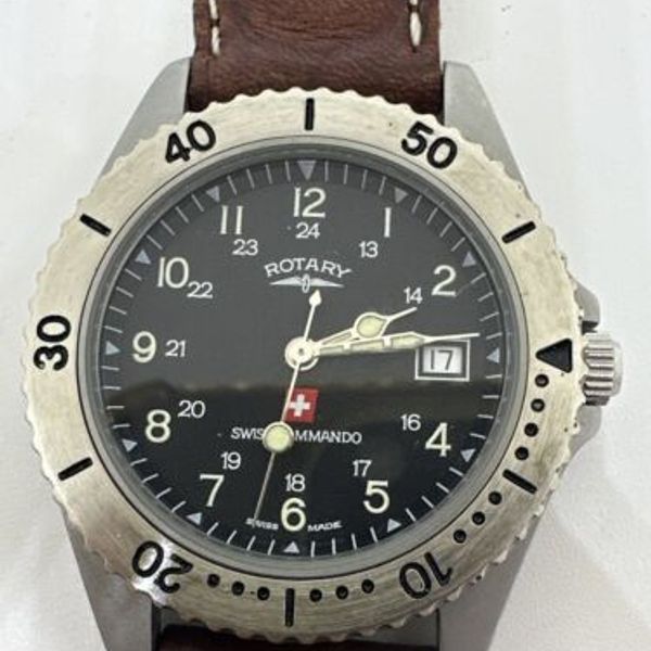 Rotary Mens Vintage Commando Watch Swiss Made And Bezel | WatchCharts ...