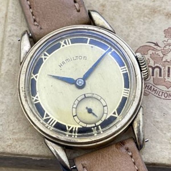 vintage hamilton 10kt gold filled manual 29mm Gold Dial With Box B874 ...