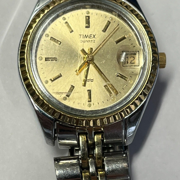 Working Retro 1990's Ladies Silver and Gold Timex Quartz Watch FI ...