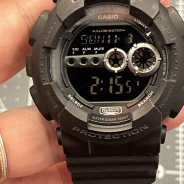 Men's Casio G-Shock Black GD-100 (3263) Multifunction Digital Watch ...