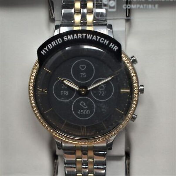 Fossil Hybrid Smartwatch HR Charter Two-Tone Stainless Steel FTW7032 ...