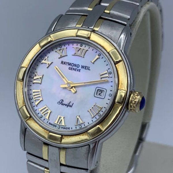 Genuine Ladies Raymond Weil Parsifal Gold & Steel Ref. 9440 Sapphire ...