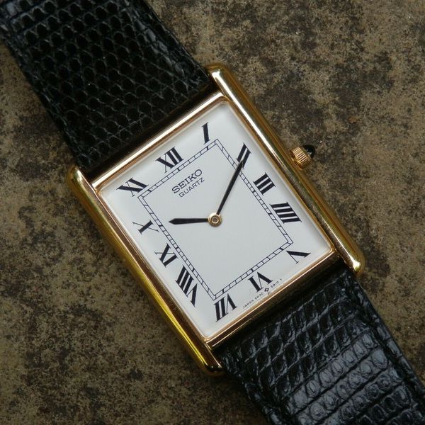 Vintage Seiko Watch Ref.5p30-5a80 in the same style as Cartier Tank ...