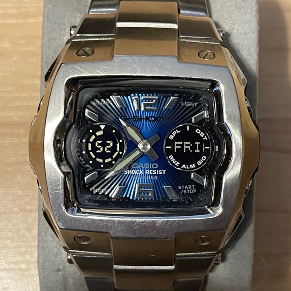 [WTS] Casio G-Shock G-011D-2B “The Cube” Blue Dial Steel Metal Analog ...