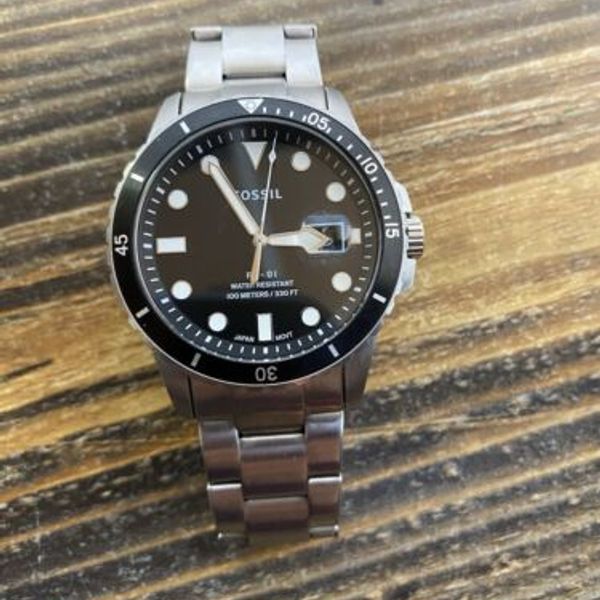 FOSSIL MENS FB-01 DIVER CHRONOGRAPH WATCH FS5837 STAINLESS STEEL BLACK DIAL | WatchCharts ...