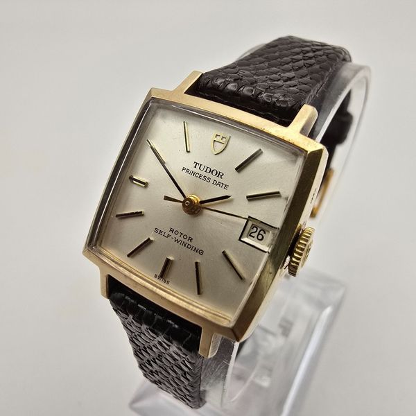 VINTAGE SWISS TUDOR PRINCESS DATE 9CT YELLOW GOLD AUTOMATIC 21J LADIES ...
