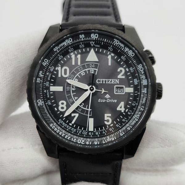Citizen Promaster Nighthawk Men's Eco-Drive Black Tone Solar Quartz ...