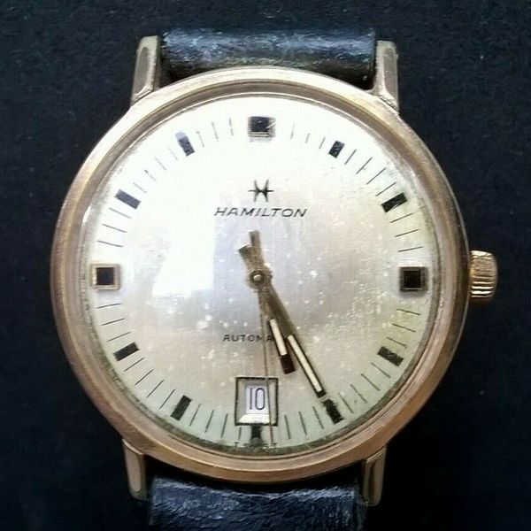 Vintage Hamilton Automatic Gents Calendar Gold Tone Watch GWO No 64049 ...